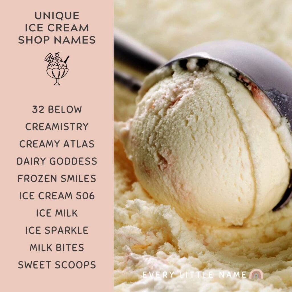 210 Best Ice Cream Shop Names Cute Funny And Retro Every Little Name